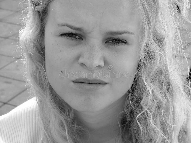 Portrait of annoyed woman stock photo. Image of attractive - 300526