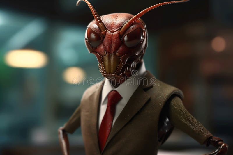 Portrait of a Ant Dressed in a Formal Business Suit Stock Illustration ...