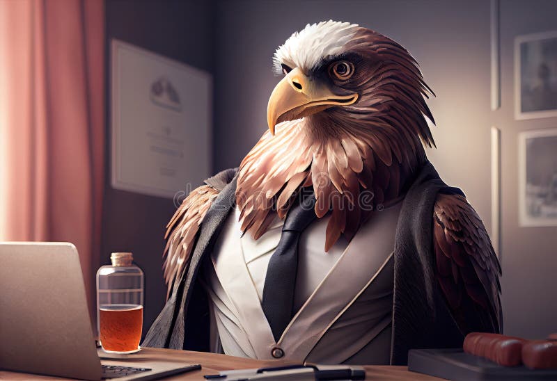 Anthropomorphic Eagle Stock Illustrations – 151 Anthropomorphic Eagle ...