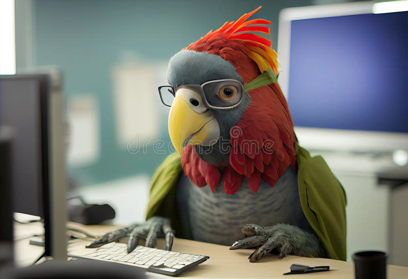 Anthropomorphic Parrot Stock Illustrations – 289 Anthropomorphic Parrot ...