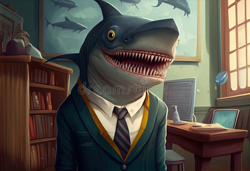 Anthropomorphic Shark Stock Illustrations – 62 Anthropomorphic Shark ...