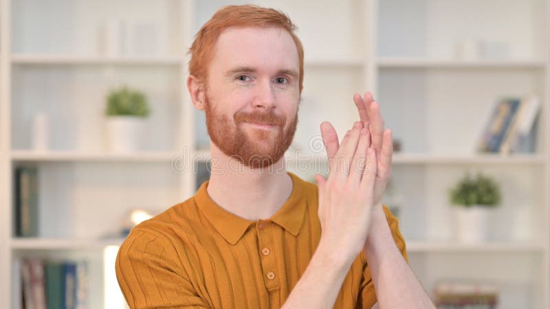 Portrait of Appreciative Senior Old Arab Businessman Clapping Stock ...