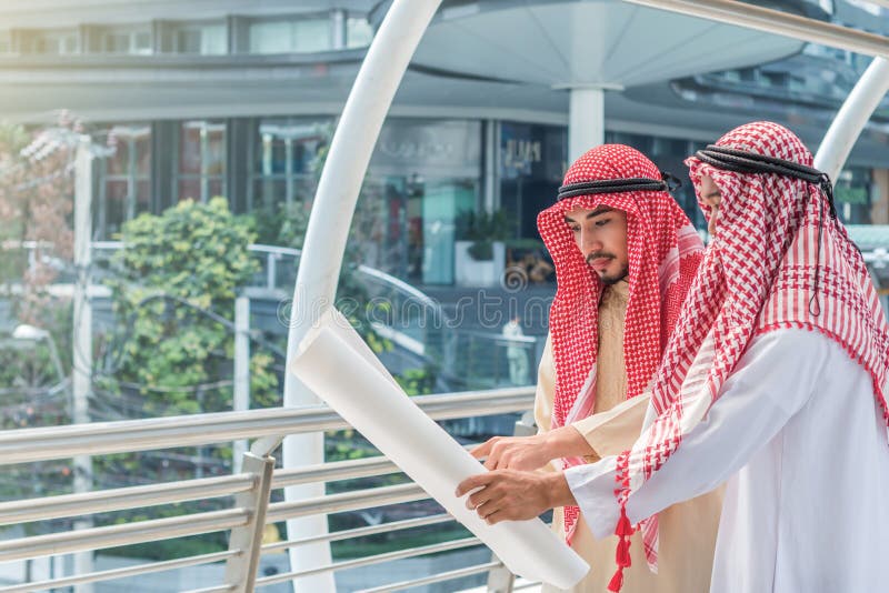 Portrait of Arabian Engineer Talking about Saudi Construction Job and ...