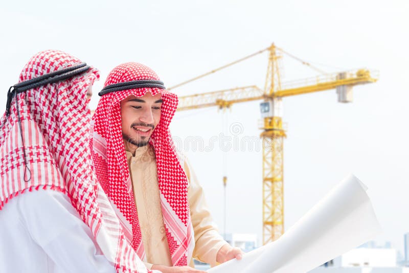 Portrait of Arabian Engineer Talking about Saudi Job and Verify the ...