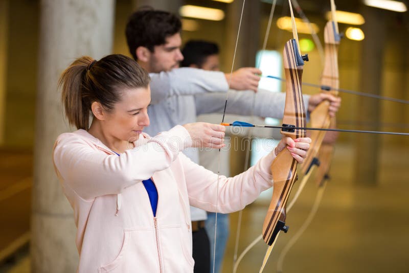 Portrait archery class stock image. Image of perfection - 210925177