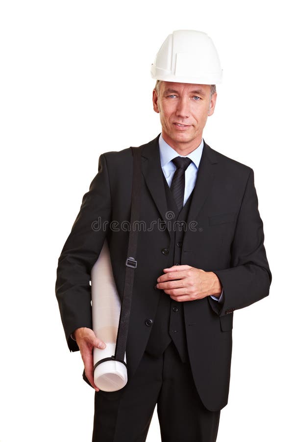 Portrait of an architect stock photo. Image of building - 18370140