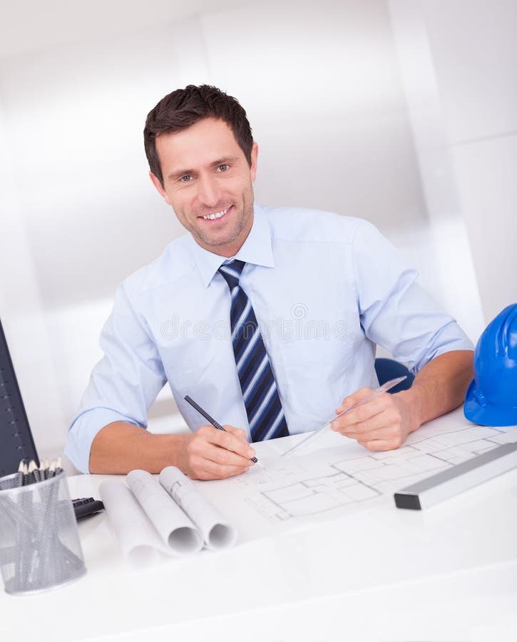 Portrait of Architect stock image. Image of confident - 56909305