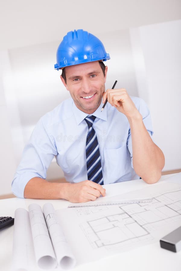 Portrait of Architect stock image. Image of designer - 57723031