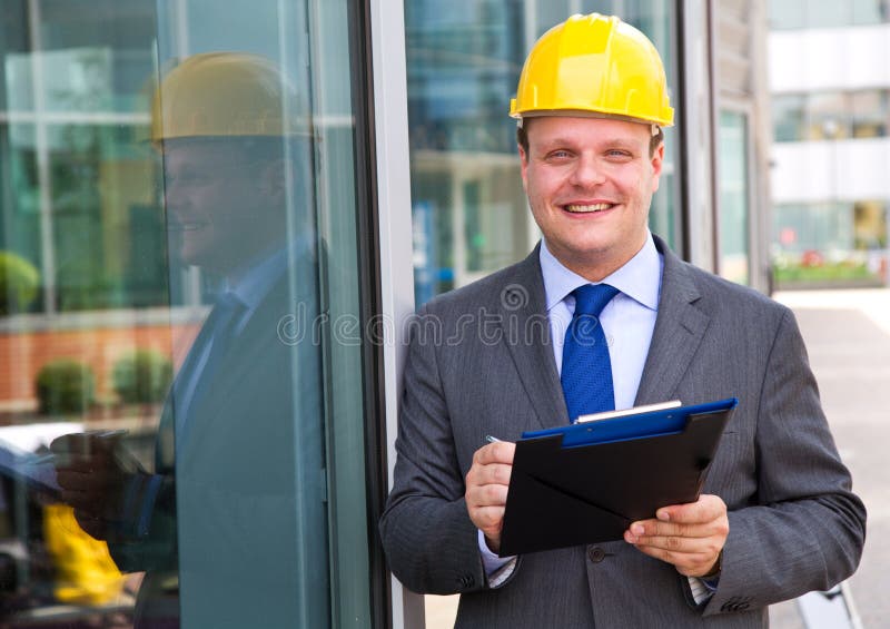 Portrait of an architect stock photo. Image of modern - 32698596