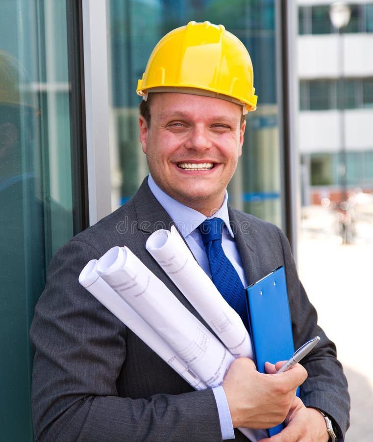 Architect on Site stock image. Image of architecture - 10141655