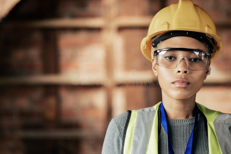 Portrait of Architecture, Building and Construction Worker Working on ...