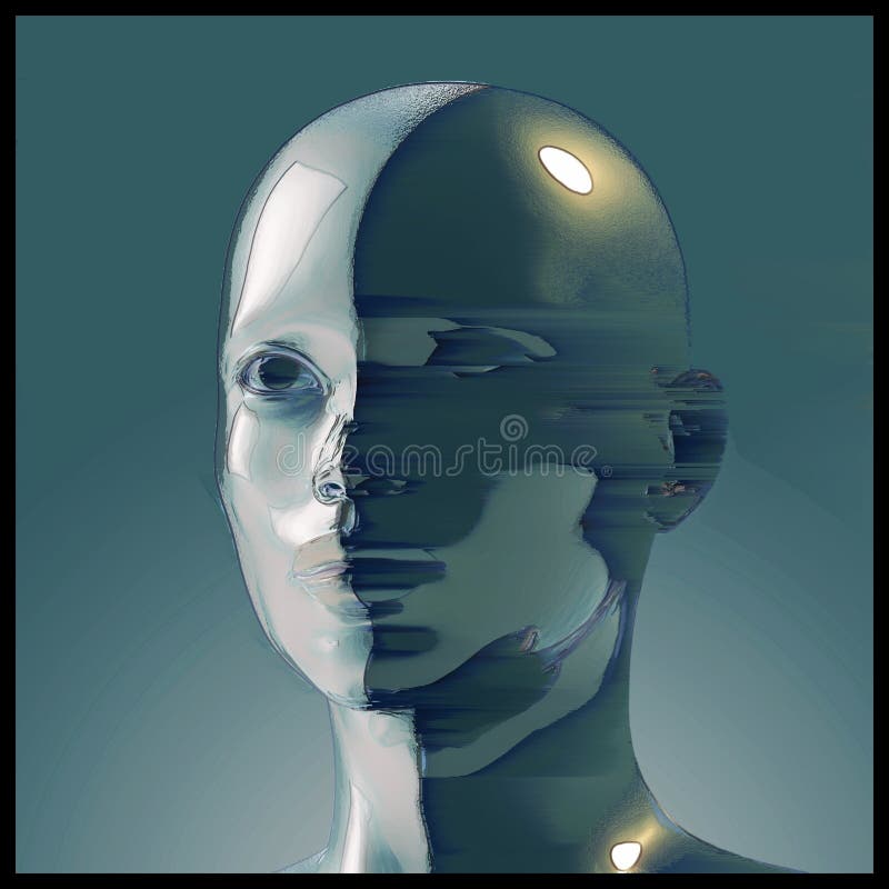 Artificial face stock illustration. Illustration of male - 87680888