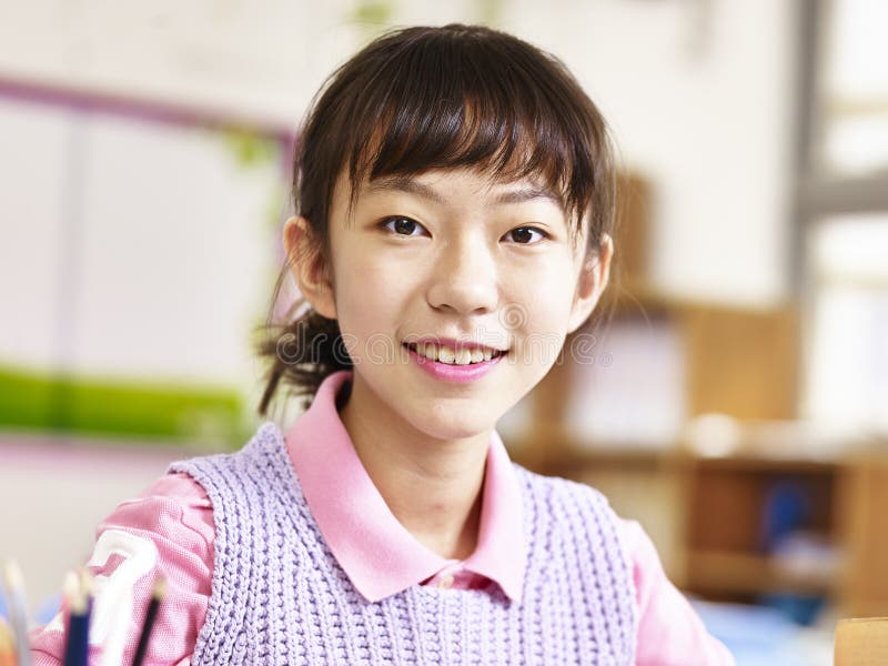 Portrait of Asian Elementary School Student Stock Photo - Image of ...
