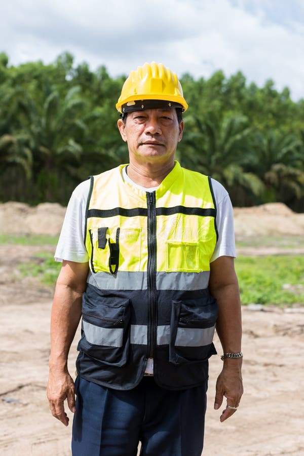 Portrait of Asian Engineering or Worker. Engineering or Worker at ...