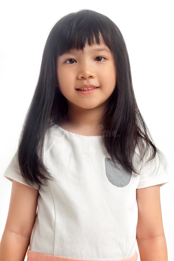 Portrait Of Asian Kid Smiling Stock Image - Image of isolated, fashion ...