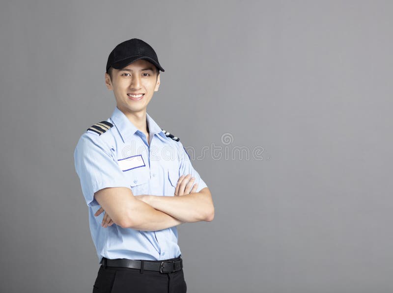 Portrait of Male Security Guard Stock Photo - Image of colors, guard ...