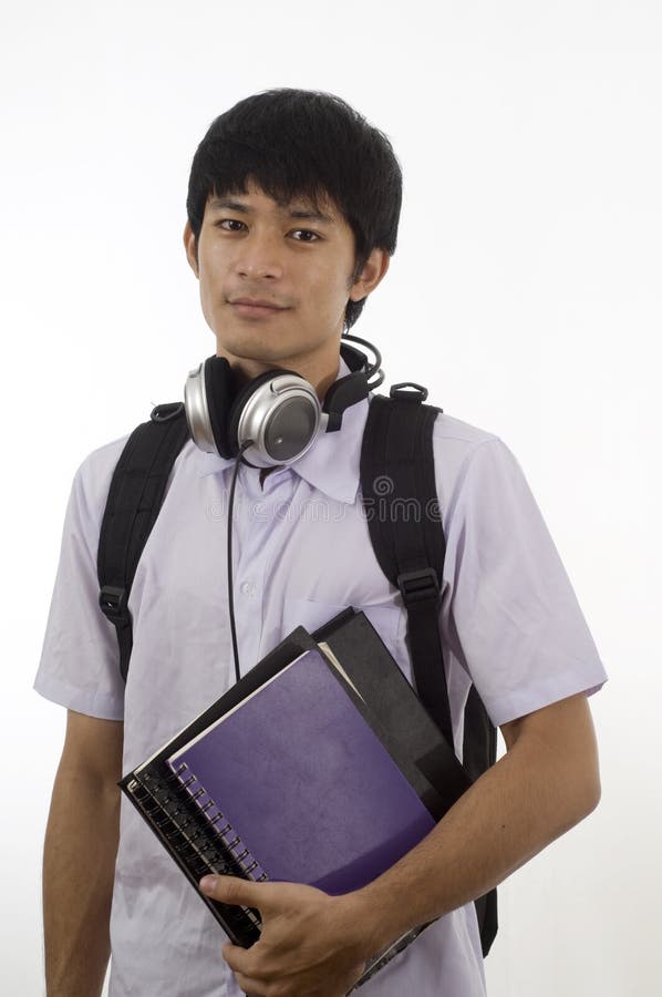 Portrait of Asian student stock image. Image of style - 15466445