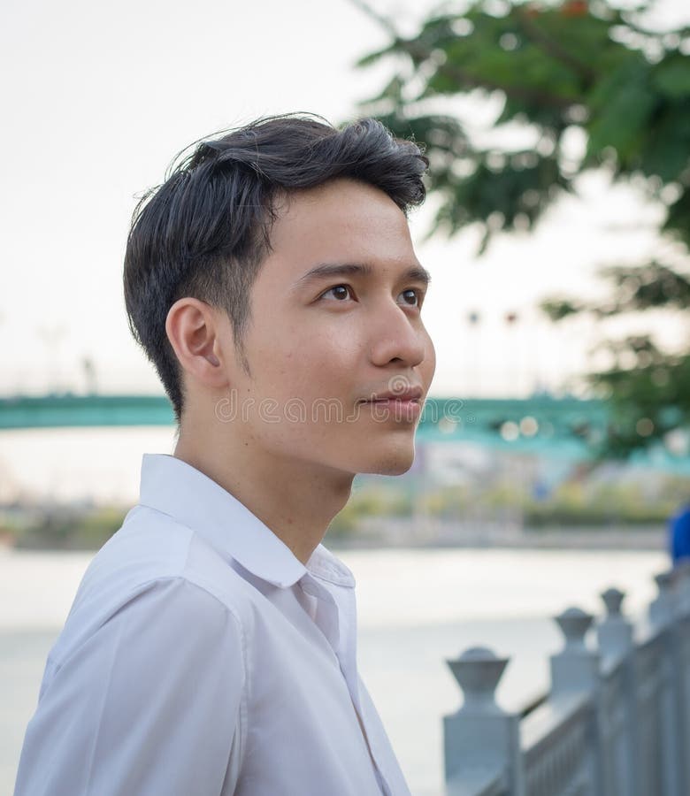 Portrait of Asian Young Man Stock Photo - Image of handsome, chinese ...