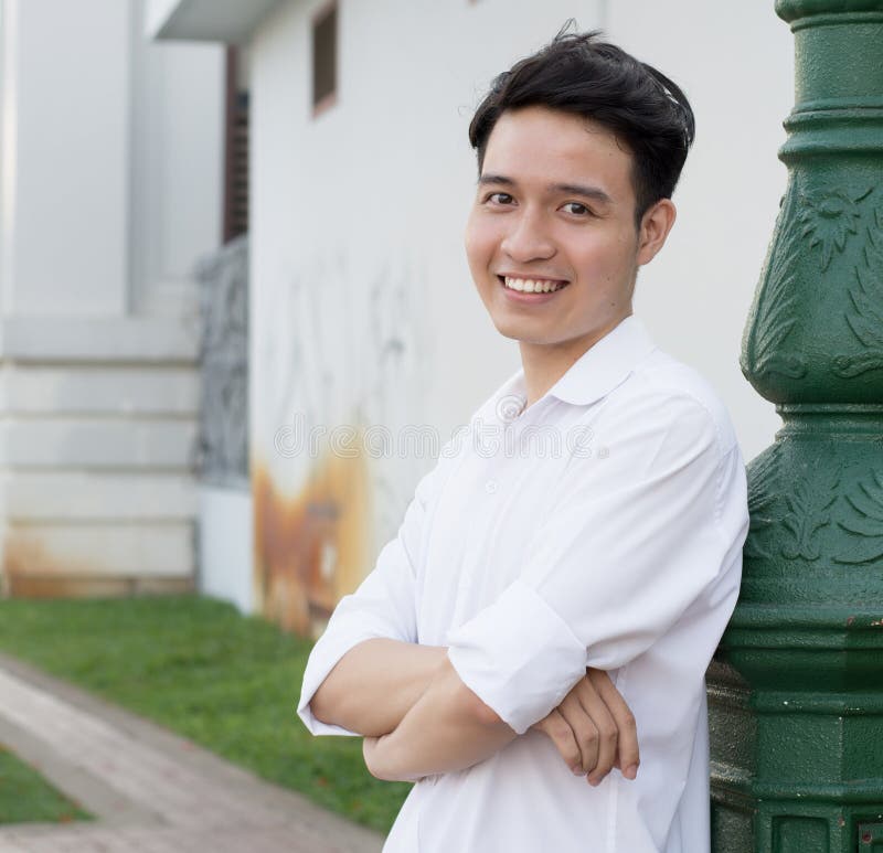 Portrait of Asian Young Man Stock Photo - Image of handsome, chinese ...