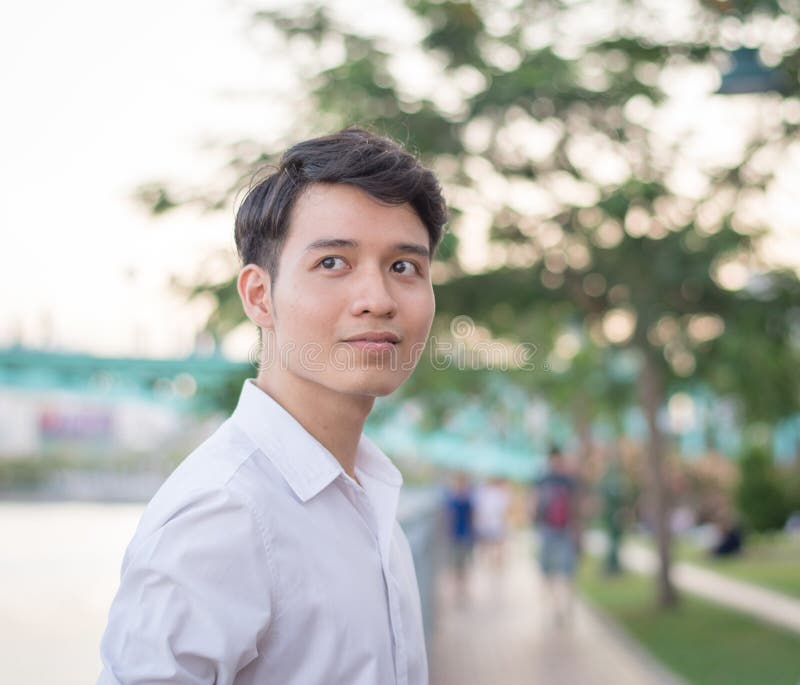 Portrait of Asian Young Man Stock Image - Image of dude, lifestyle ...