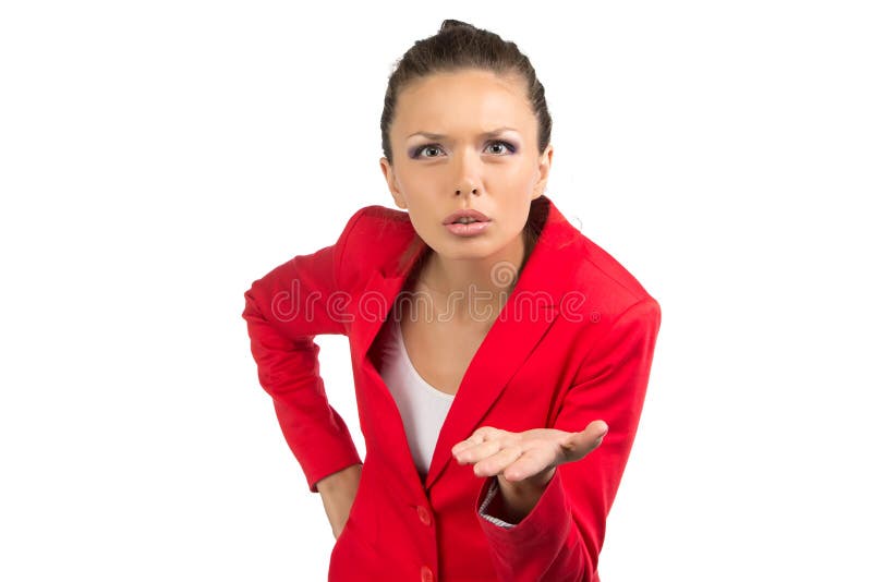 Portrait of Asking Business Woman Stock Image - Image of person ...