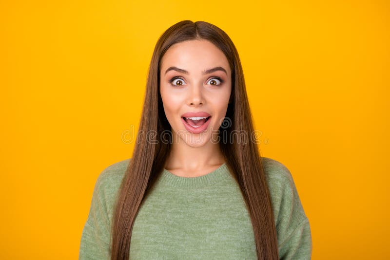 Portrait Of Astonished Crazy Excited Girl Look Good Black Friday Ads