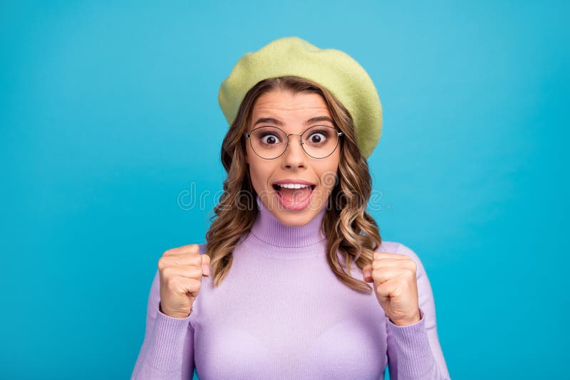 Portrait Of Astonished Crazy Girl Hear Incredible Lottery Win News
