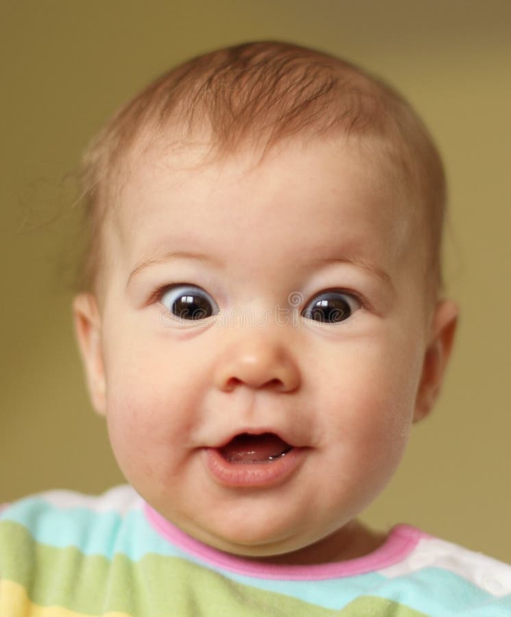 Surprised baby face stock photo. Image of surprise, silly - 50827178