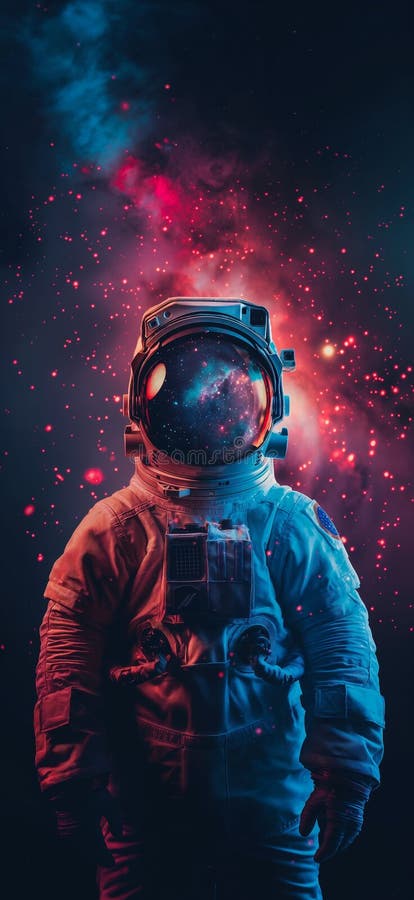 Portrait of an Astronaut. Mars Colonization or Settlement Concept ...