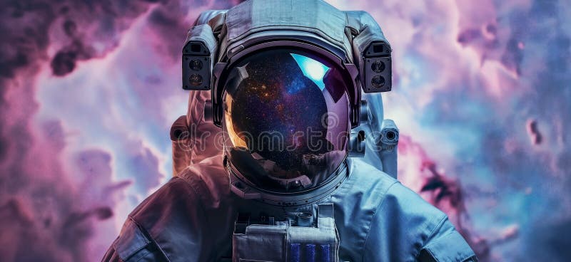 Portrait of an Astronaut. Mars Colonization or Settlement Concept ...