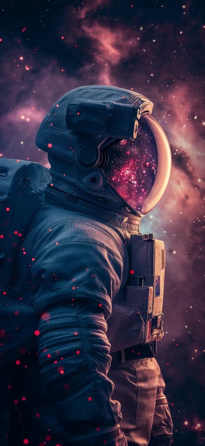 Portrait of an Astronaut. Mars Colonization or Settlement Concept ...