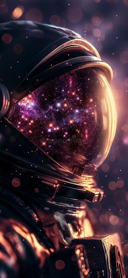 Portrait of an Astronaut. Mars Colonization or Settlement Concept ...