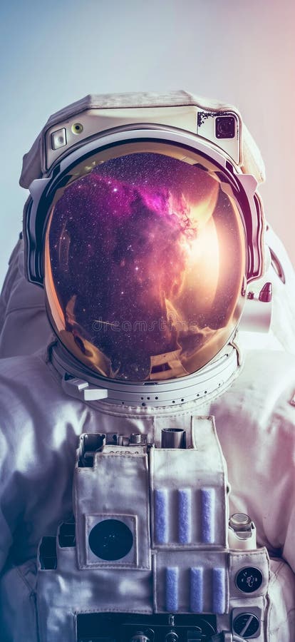 Portrait of an Astronaut. Mars Colonization or Settlement Concept ...