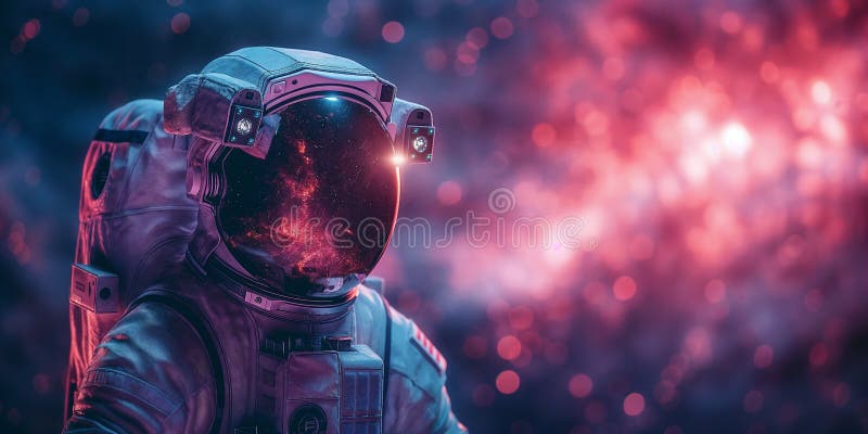 Portrait of an Astronaut. Mars Colonization or Settlement Concept ...