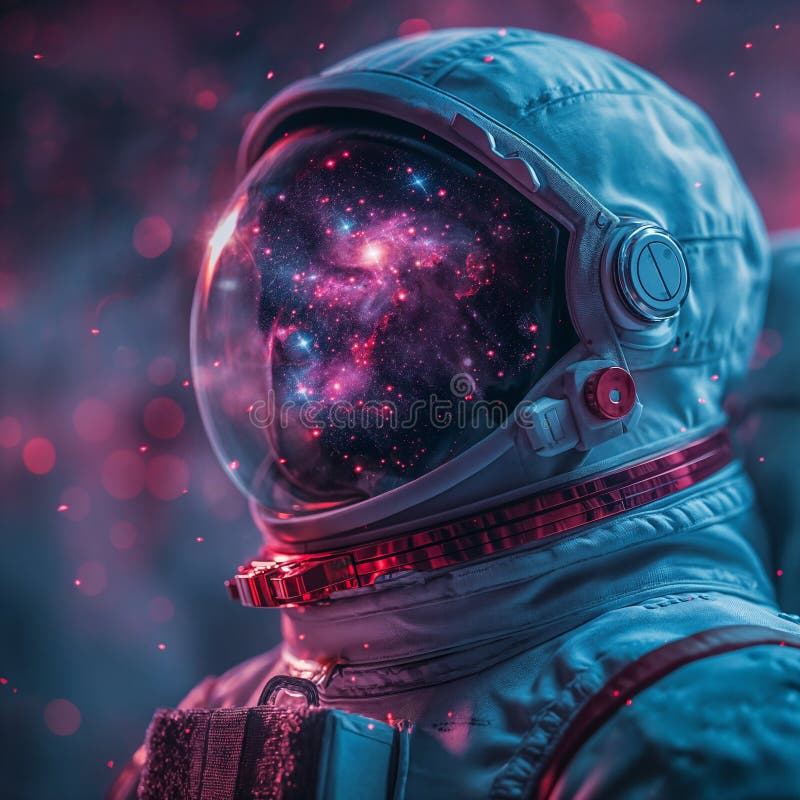 Portrait of an Astronaut. Mars Colonization or Settlement Concept ...