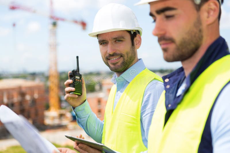Portrait of an Attractive Architect on a Construction Site Stock Photo ...