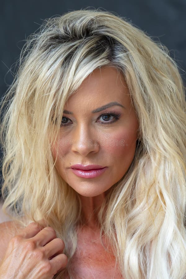 Portrait of a Beautiful Blonde Model Stock Image - Image of attractive ...