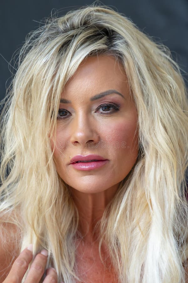 Portrait of a Beautiful Blonde Model Stock Photo - Image of alone ...