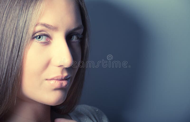 Female stare. stock image. Image of bright, gaze, girl - 518269