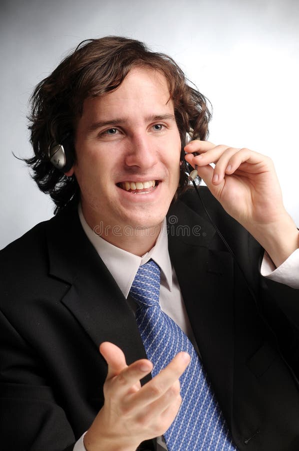 The Portrait of Attractive Businessman Stock Photo - Image of clutch ...