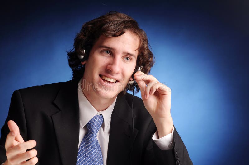 The Portrait of Attractive Businessman Stock Photo - Image of phone ...