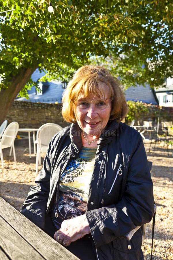 Portrait of Attractive Elderly Lady Stock Image - Image of lifestyle ...