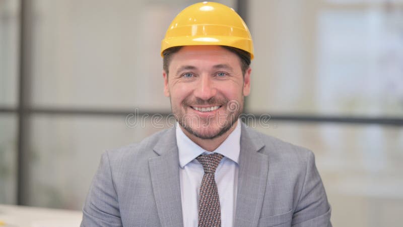 Portrait of Middle Aged Engineer Smiling at Camera Stock Photo - Image ...
