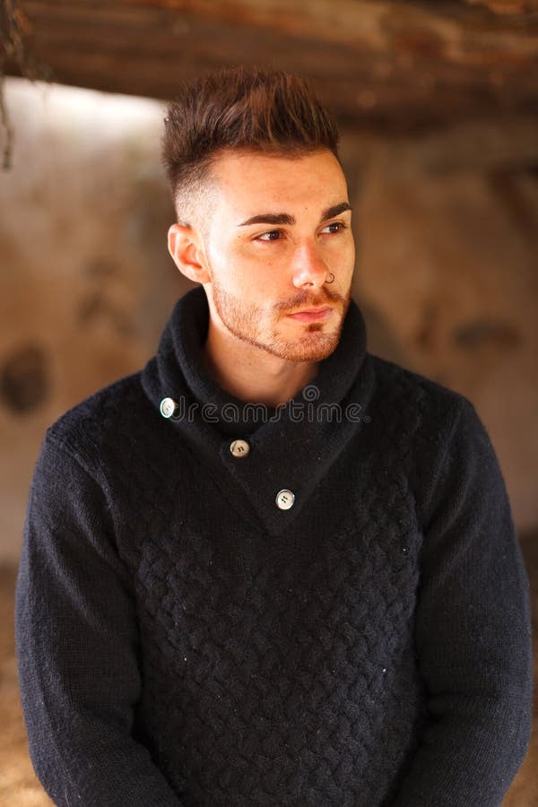 Portrait of attractive guy stock image. Image of person - 107374579