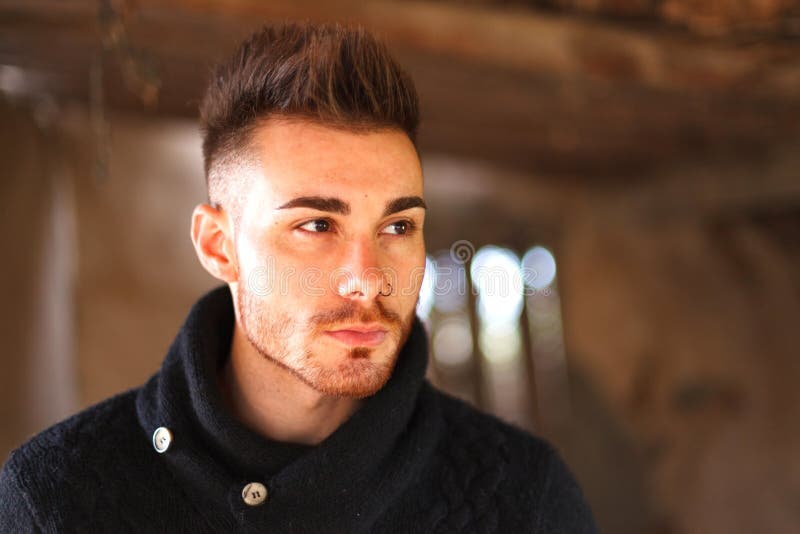 Portrait of attractive guy stock image. Image of adult - 107581135