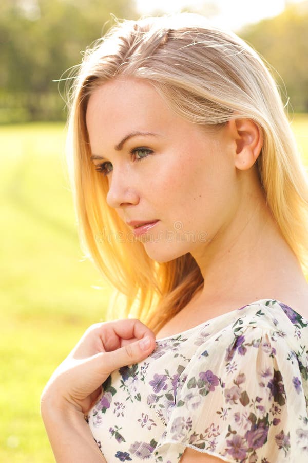 Portrait of Attractive Lady Stock Image - Image of hand, leisure: 16419445