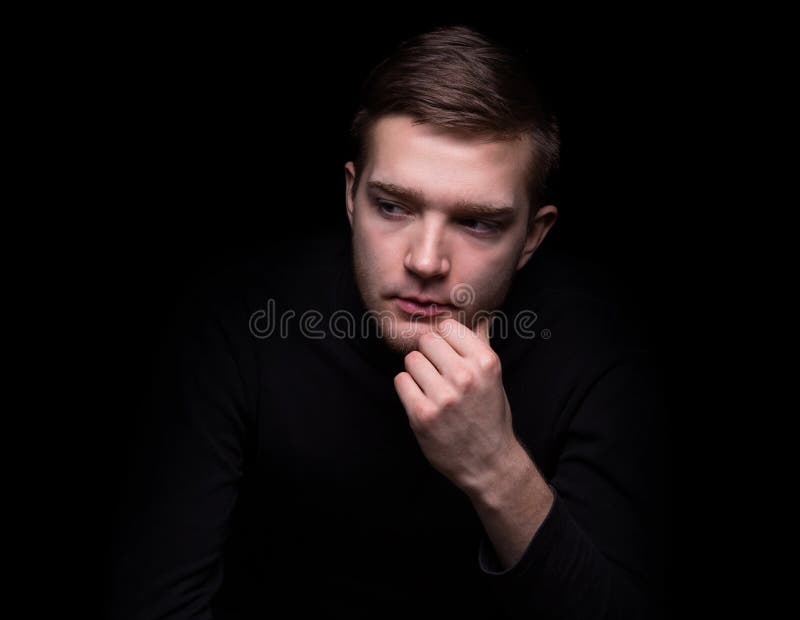 Portrait of Attractive Puzzled Man Stock Photo - Image of blond ...