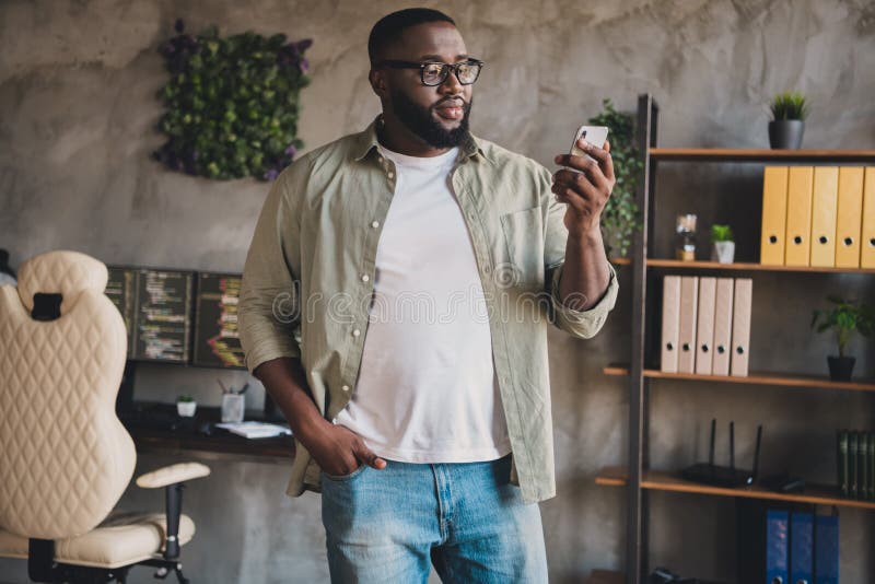 Portrait of Attractive Skilled Intellectual Focused Guy Tech Company ...
