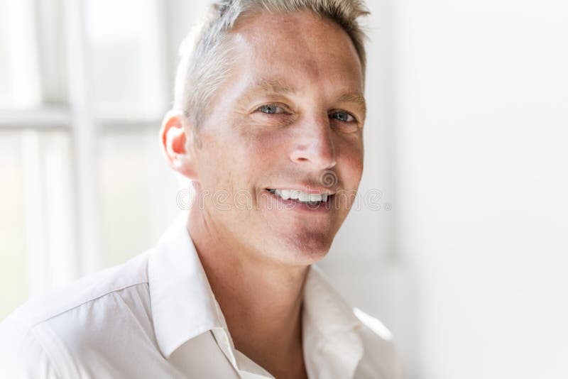 A Portrait of Attractive 40 Year Old Man Stock Photo - Image of smart ...