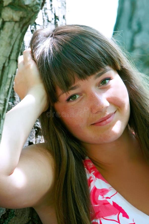 Vertical Portrait of Pretty 14 Year Old Girl Stock Photo - Image of ...